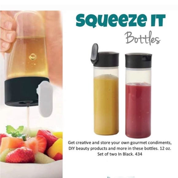 Tupperware | Kitchen | Tupperware Squeeze It Bottles Set Of Two | Poshmark